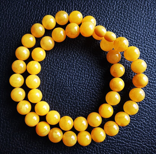 Baltic Genuine Amber Ambre Bernstein Stone 11 mm Beads Necklace | eBay