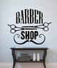 Vinyl Wall Stickers Barber Shop with Ribbon logo (n679) | eBay