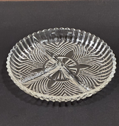 Vintage, Indiana Glass, #259, Fan Pattern, 3 Part, Relish Dish | eBay