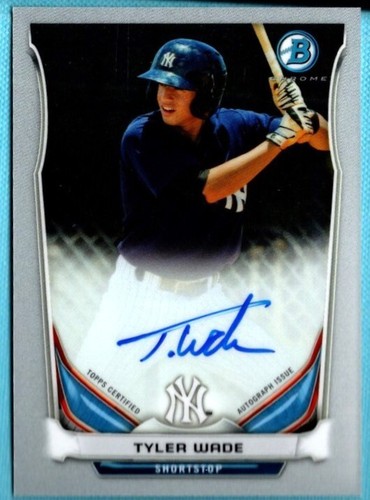 2014 Bowman Chrome Autograph Auto Tyler Wade Card # BCPA-TW | eBay