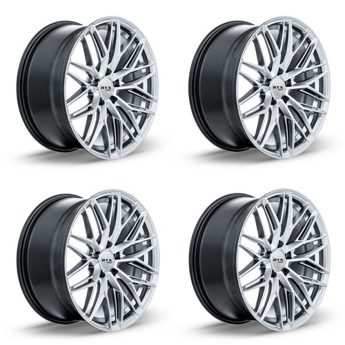 Set 4 18" RTX SW20 Silver with Machined Face Wheels 18x8.5 5x112 45mm ...
