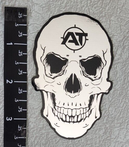 Action Target Chrome Skull Shooting Range Supplies Vinyl Sticker Decal ...