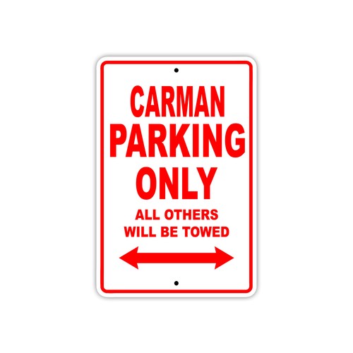 Carman Parking Only Boat Yacht Ship Marina Dock Notice Aluminum Metal ...