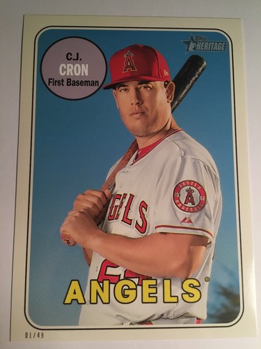 2018 Topps Heritage 5x7 Jumbo C.J. Cron Angels 245 02/49 | eBay