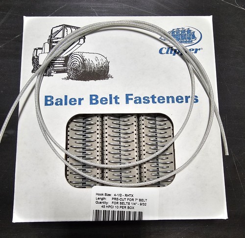 4-1/2 RHTX Clipper Lace Pack for 7" Baler Belt 10 Lace Strips 35" Cable ...