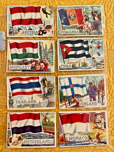 Lot of (8) 1956 Topps Flags Of The World cards *lower grade* | eBay