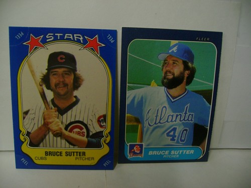 BRUCE SUTTER LOT 1981 FLEER STICKER #80 1986 FLEER #529 | eBay
