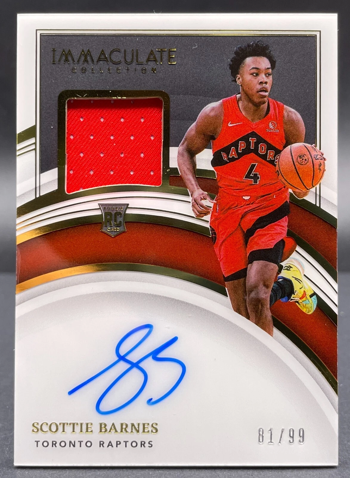 Scottie Barnes 2021 Immaculate #123 Rookie Patch Auto /99 RAW Price ...