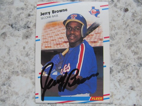 Rangers Jerry Browne Signed Autographed 1988 Fleer Mint | eBay