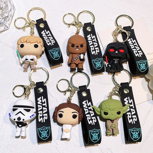 Leia Chewie Stormtrooper 3D Silicone Keychain Key Chain Ring Pendant ...