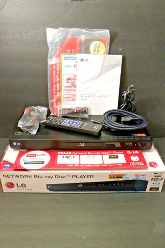 LG BD640 Blu-Ray / DVD Player with Box, Remote, Manuals, Cables ...