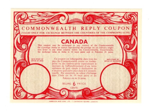 Canada - Commonwealth / IRC International Reply Coupon - Unused - #36 ...