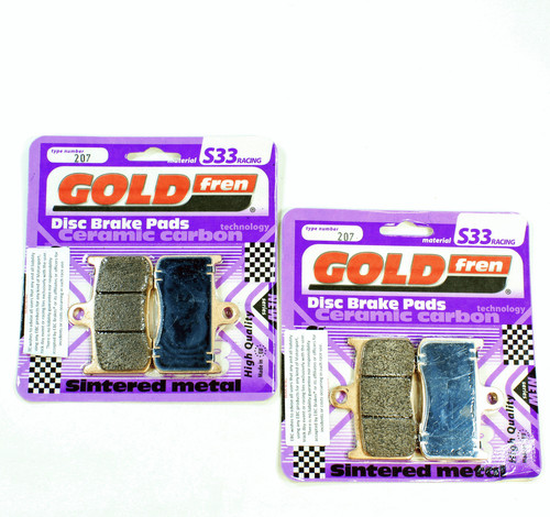 GOLDfren Brake Pad Set Sintered Front S33-207 EBC Eq FA347HH for 2 frt ...