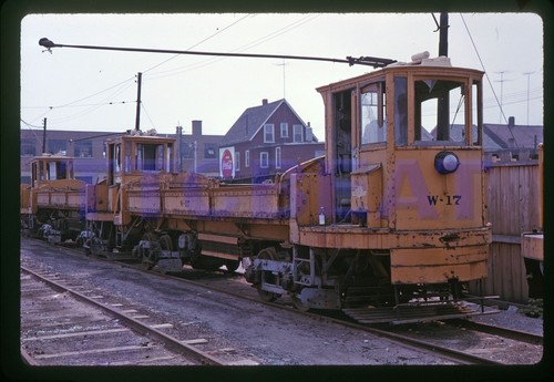 TORONTO TROLLEY SLIDE: TTC W-17 DUMP CAR AWAITING SCRAP (1963 ORIGINAL ...