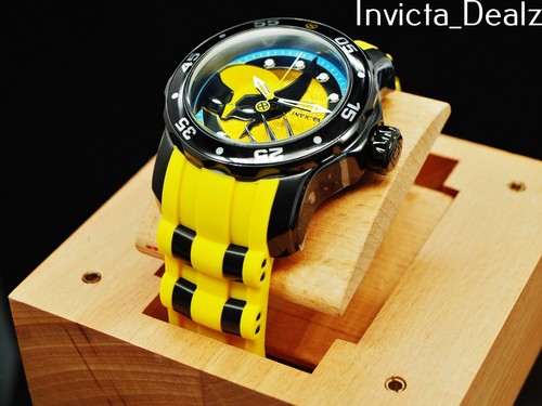 Invicta Marvel 48mm X-Man Wolverine Limited Ed Quartz Yellow Strap SS ...