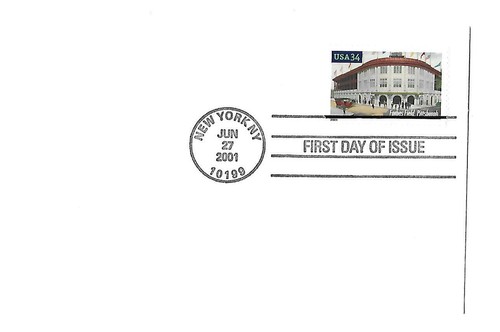 FORBES FIELD PITTSBURGH IST DAY ISSUE STAMP AND ENVELOPE 6/27/2001 ...
