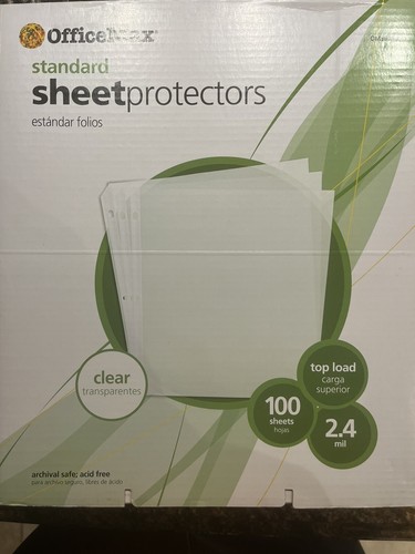 OfficeMax Clear Standard Weight Sheet Protectors 8 1/2" x 11" Clear 100 ...