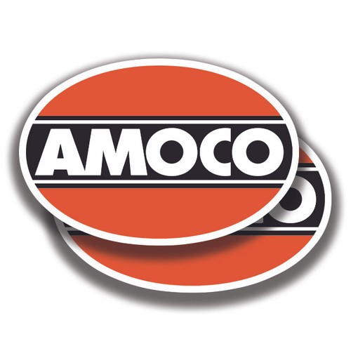 AMOCO VINTAGE SIGN DECALs 2 Stickers Bogo Antique Car Window Bumper | eBay