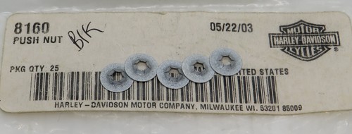8160 Harley-Davidson 1/8" Speed Nuts (set of 5) for many HD motorcycles ...