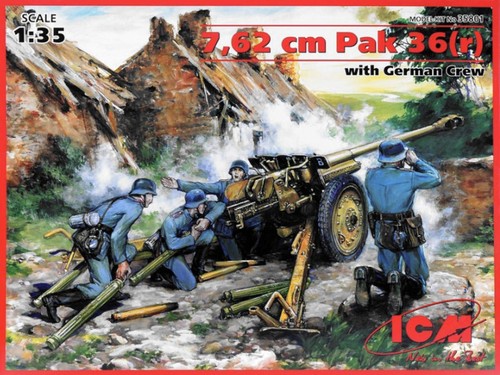 ICM 1:35-7,62 cm Pak 36(r) with German Crew (4 figures) | eBay