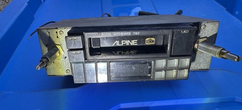 Vintage Alpine AM FM radio head unit Cassette player digital 7163 Parts ...