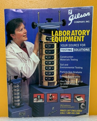 Gilson Company Laboratory Equipment 1994 Supplement to General Catalog ...