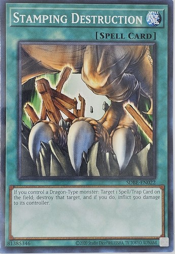 A884 YUGIOH SPELL CARD STAMPING DESTRUCTION SDBE-EN022 | eBay