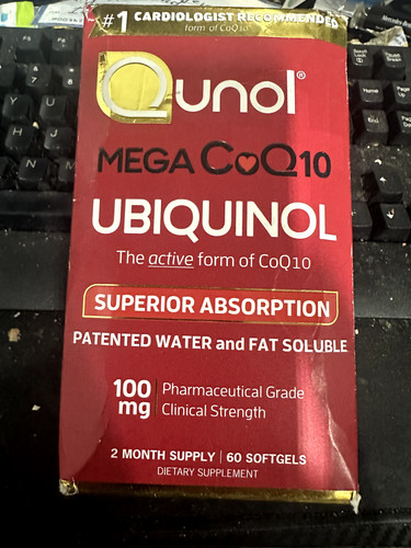 Qunol Mega COQ10 100 MG 60 Softgels Superior Absorption EXP 03/2026 ...