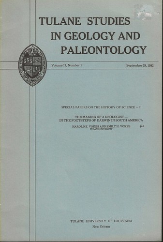 Tulane Studies in Geology & Paleontology V. 17 #1, 9/29/82, Making of ...