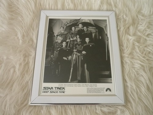 10x8 Framed Poster PRINTED SIGNED CAST OF DS9 DEEP SPACE NINE LOBBY ...
