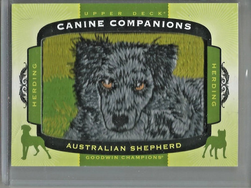 Australian Shepherd 2017 Upper Deck Goodwin Champions Canine Companions ...
