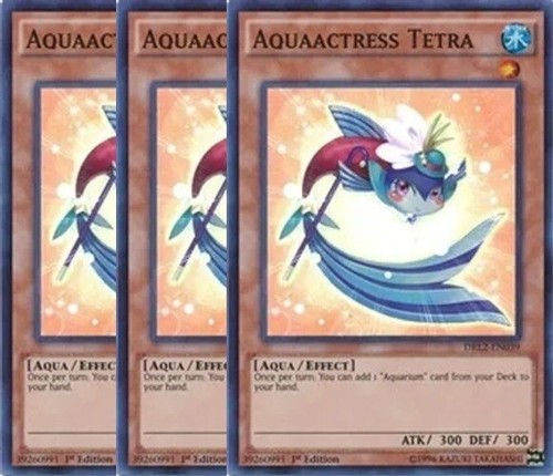 Yugioh - Aquaactress Tetra x 3 - 1st Edition Super Rare NM - Free Holo ...