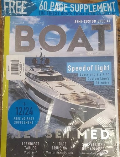 Boat International UK Aug 2018 Speed of Light Jet Set Med FREE SHIPPING ...