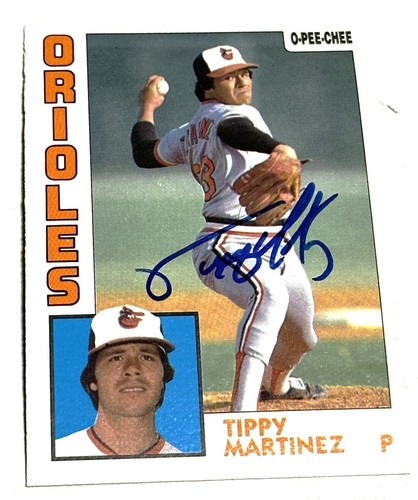 Autographed -1984 Opee-Chee - Tiffany #215 Tippy Martinez - Orioles | eBay