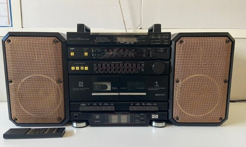 HI-FI System Radio Cassette Player K7 CD Portable SHARP CD-X9 Vintage ...