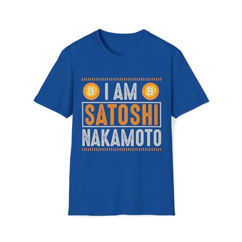 I Am Satoshi Nakamoto Bitcoin BTC Unisex Cotton Crewneck T-Shirt | eBay