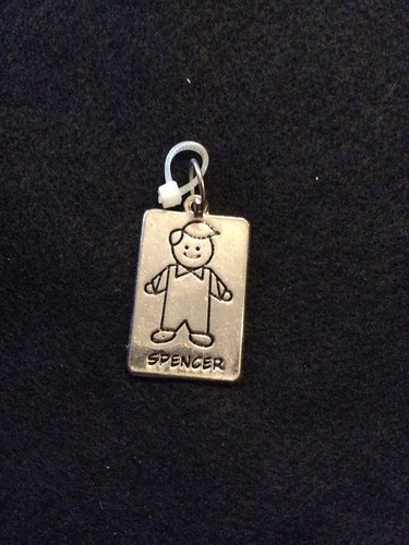 SPENCERPersonalized Name New Silver Tone Ganz Keychain Keyring Boy ...