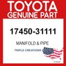 TOYOTA GENUINE 1745046050 PIPE ASSY, EXHAUST, FRONT NO.2 17450-46050 | eBay