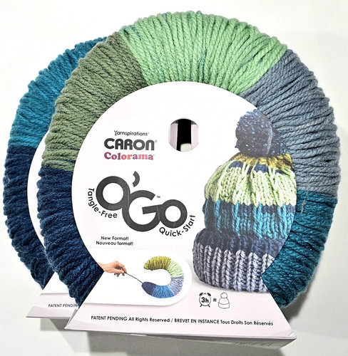 2 Yarnspirations Caron Colorama Tangle Free O'Go Quick Start Baja 68013 ...