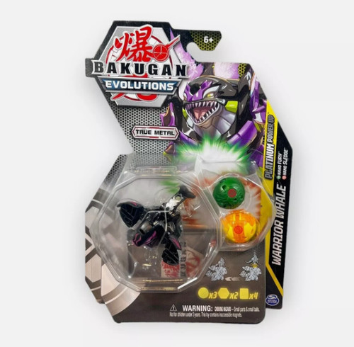 Bakugan Evolutions Warrior Whale w/ Nano Fury & Sledge Platinum Power ...