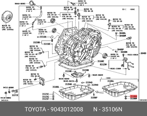 Genuine OE gasket, overflow plug cvt, 9043012008 for TOYOTA 90430-12008 ...