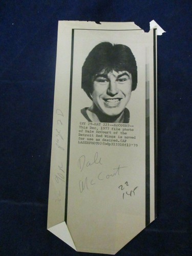 1979 Dale McCourt NHL Detroit Red Wings Dec 77' Vintage Wire Press ...