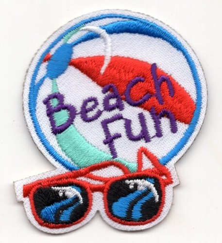 BEACH FUN Iron On Patch Beach Tropical Ocean | eBay