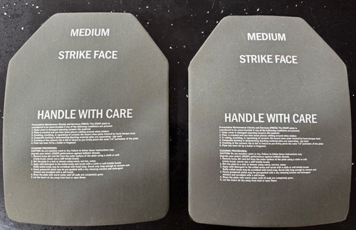 Military Army Tactical Surplus Medium Strike Face Ballistic Plates ...
