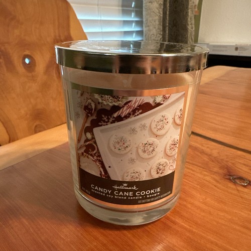 NEW HALLMARK CANDY CANE COOKIE 3 WICK SCENTED SOY BLEND 16oz CANDLE | eBay
