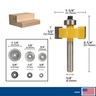1/2" Height with 6 Bearings Rabbet Router Bit & Bearing Set - 1/2 ...