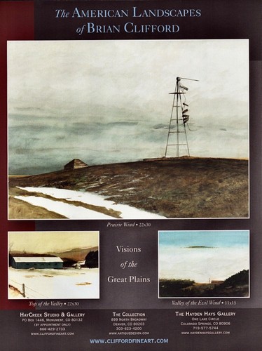 2009 BRIAN CLIFFORD Art Gallery Exhibit Great Plains 1-Page Magazine ...