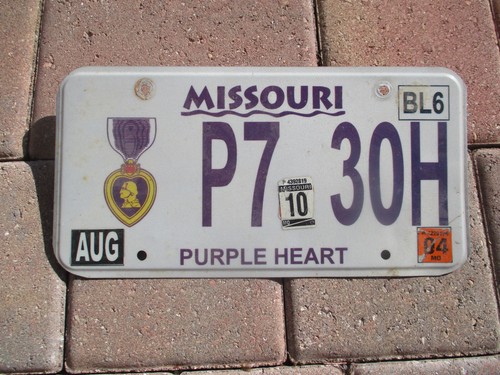 Missouri 2004 Purple Heart license plate # P7 30H | eBay