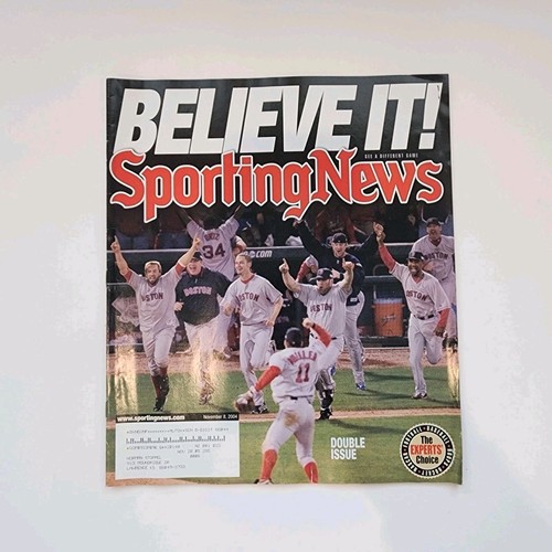 Boston Red Sox World Series Sporting News NOVEMBER 8 2004 BELIEVE IT | eBay