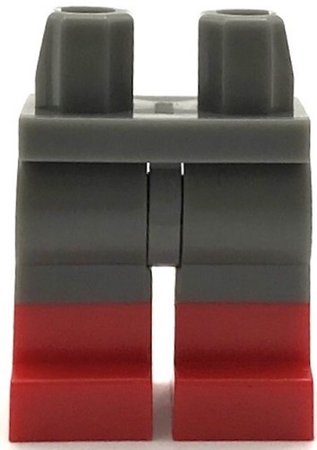 Lego New Dark Bluish Gray Minifig Pants Legs w/ Molded Red Lower Legs ...